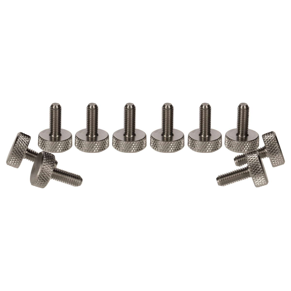 M4 x 10mm Flat Knurled Thumb Screws (Set of 10) - Stainless Steel ...