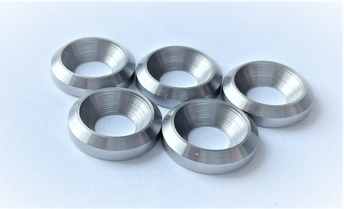 Stainless Countersunk Cup Washers M6 16mm dia CNC Solid Metal 5pcs ...